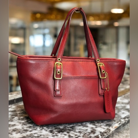 Coach | Bags | Coach Vintage Red Mini Market Tote | Poshmark